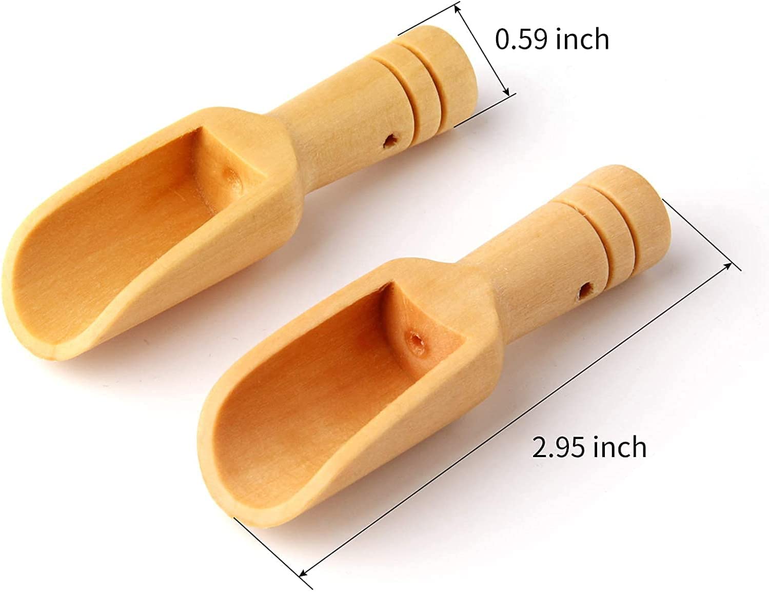 8pcs Mini Wooden Spoons，Mini Bamboo Spoons for Bath Salts, tea scoop, Washing Powder spoon，wooden candy spoon…