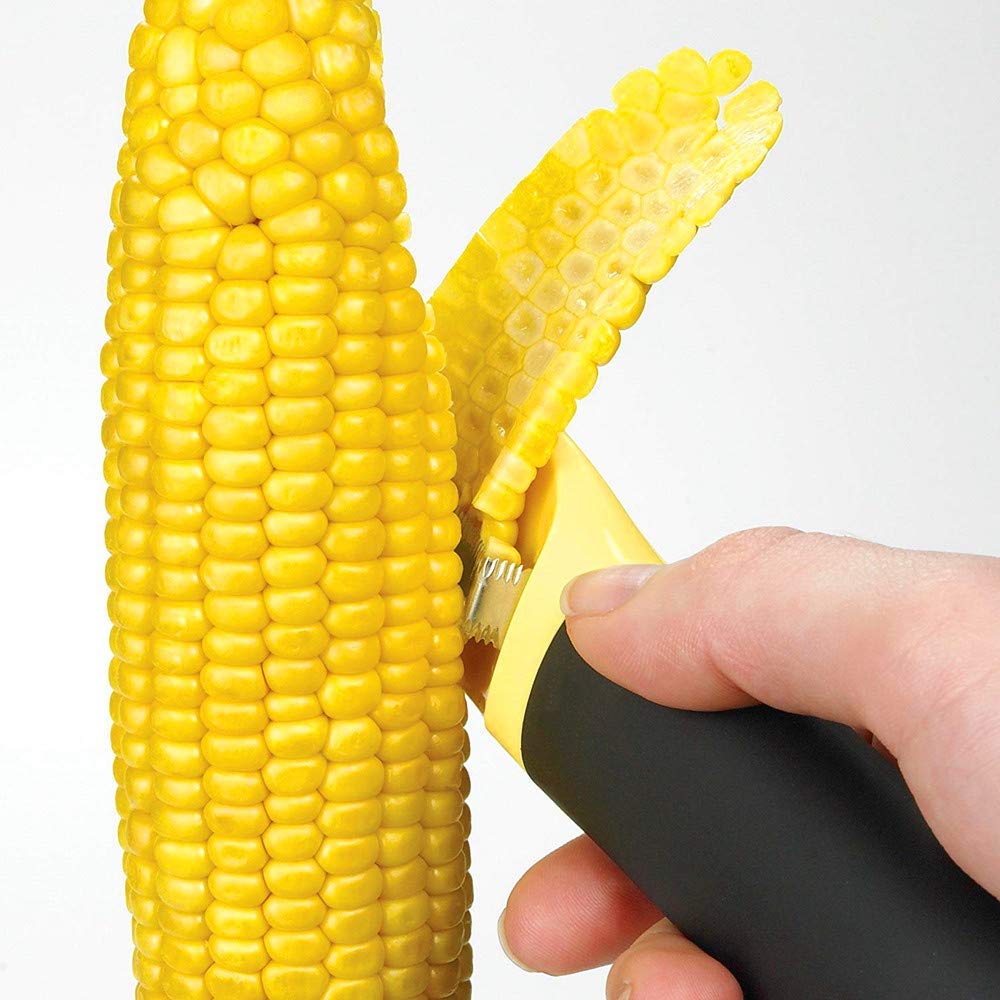 Good Grips Corn Peeler, Corn Stripper Knife, Kitchen Corn Cob Remover Serrated Vertical Blade Remover