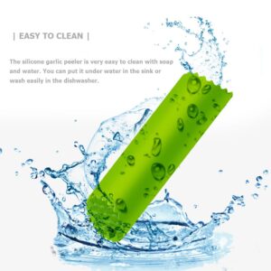 Garlic Peeler Silicone Garlic Skin Remover Roller Garlic Tube Rollers Skin Remover, Garlic Roller Peeling Tube Tool for Useful Kitchen Tools (Green)