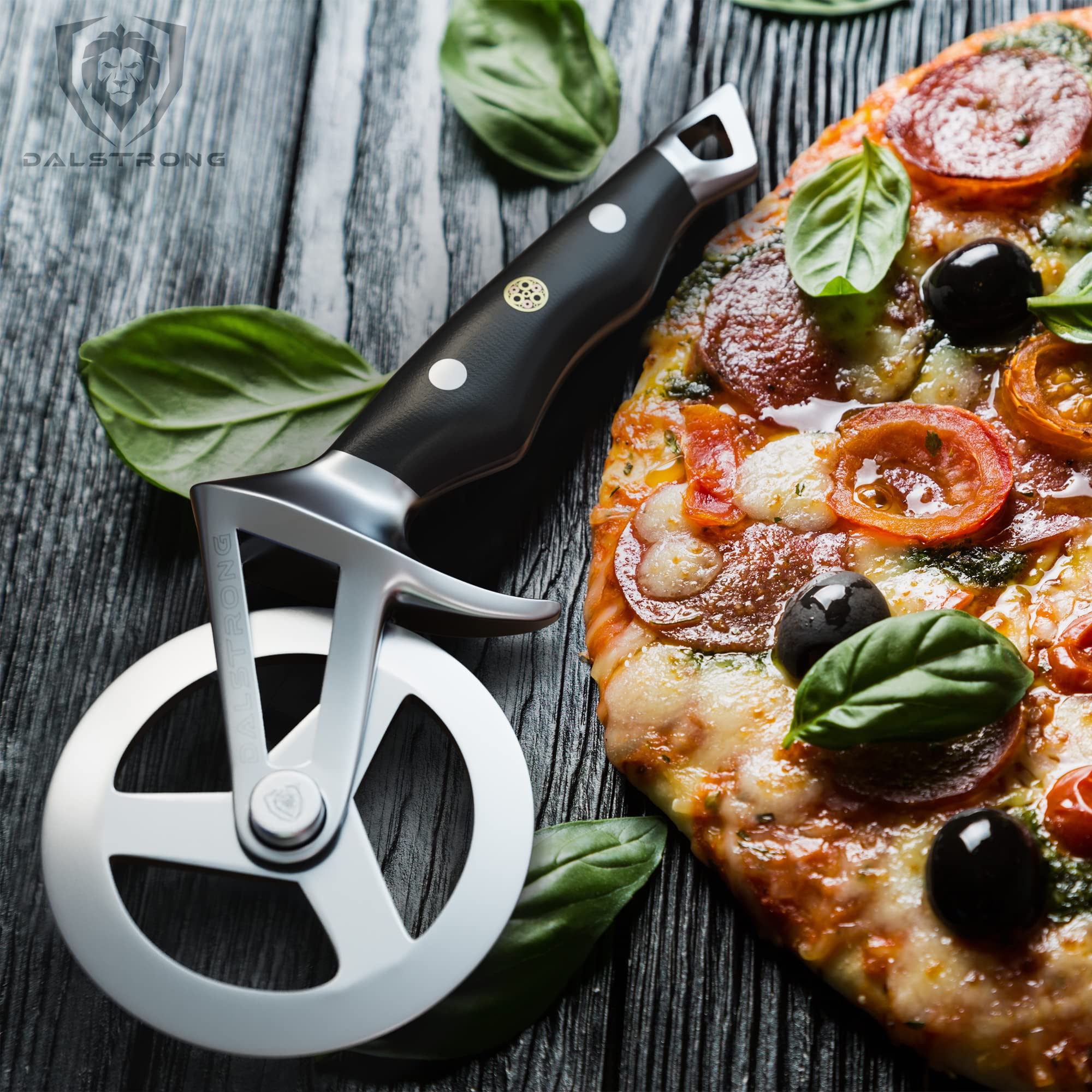 DALSTRONG Pizza Wheel - The Orbit Razor Pizza Wheel & Cutter - High-Carbon Heavy-Duty Stainless Steel - G10 Handle - Razor Sharp - Thumb Guard Protection & Blade Cover