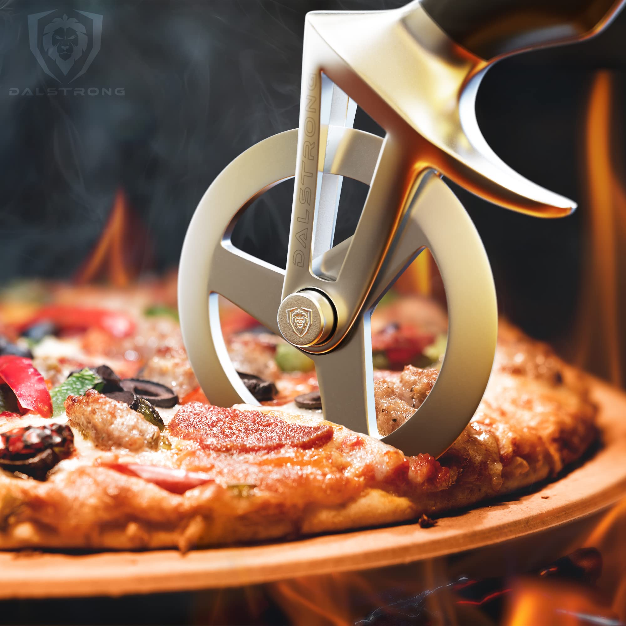 DALSTRONG Pizza Wheel - The Orbit Razor Pizza Wheel & Cutter - High-Carbon Heavy-Duty Stainless Steel - G10 Handle - Razor Sharp - Thumb Guard Protection & Blade Cover