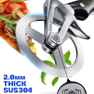 DALSTRONG Pizza Wheel - The Orbit Razor Pizza Wheel & Cutter - High-Carbon Heavy-Duty Stainless Steel - G10 Handle - Razor Sharp - Thumb Guard Protection & Blade Cover