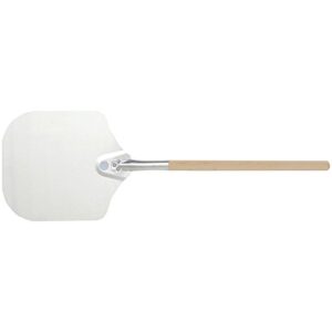 american metalcraft, inc. "3512 35.5"" aluminum pizza peel with 19"" wood handle, 12"" x 14"" medium blade", silver