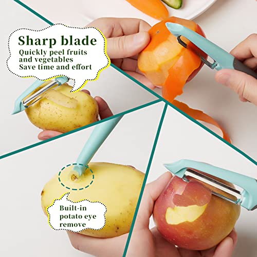 Potato Peeler Kitchen, Vegetable Peeler, for kitchenaid Restaurant Fruit and Vegetable Peeling, I and Y Type Peeler Stainless Steel Blades, Peel Vegetables, Apple, veggie, carrot, potatoes, Set of 3.