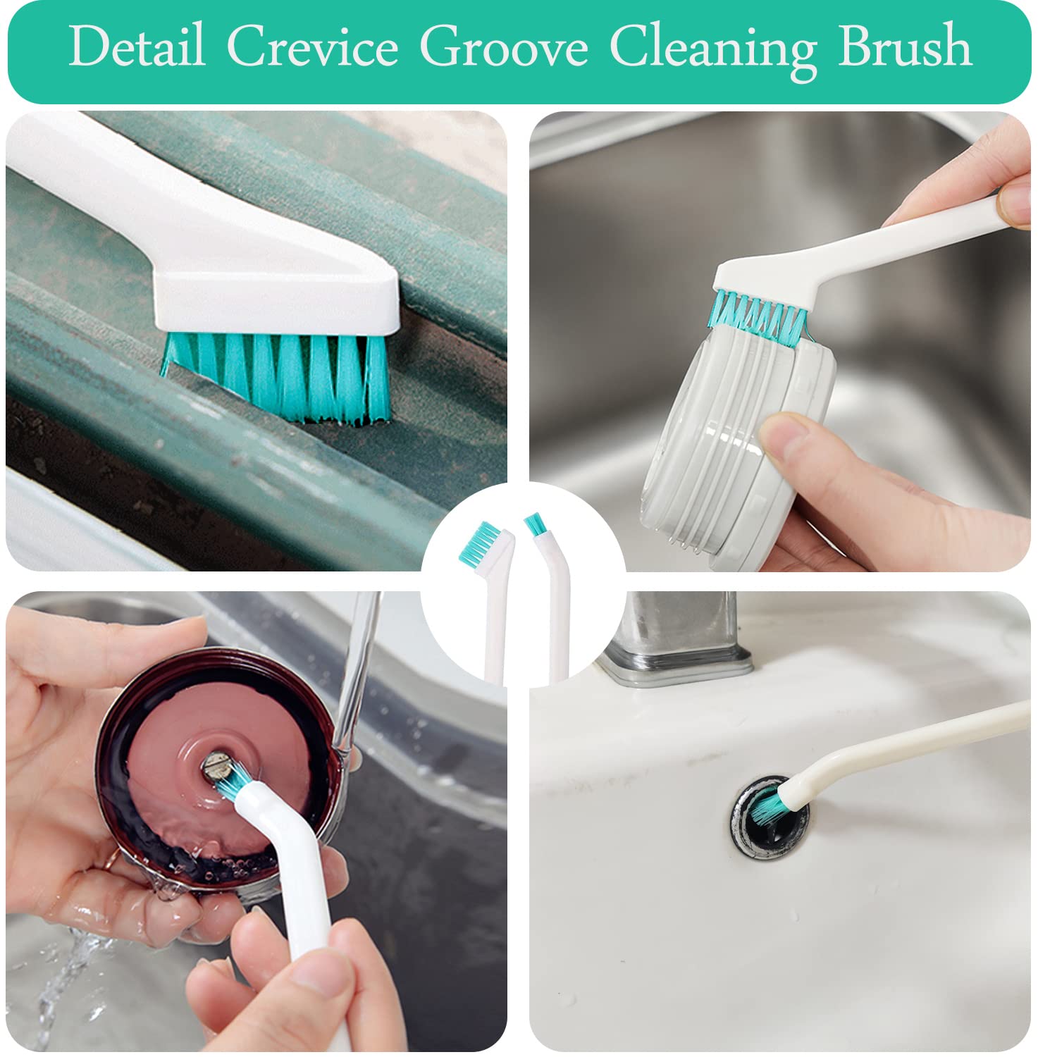 Small Cleaning Brushes for Household Cleaning,Crevice Cleaning Tool Set for Window Tracks Groove Humidifier Car Bottle Toilet Keyboard,Detail Tiny Scrub Cleaner Brush for Small Space Gaps Corner