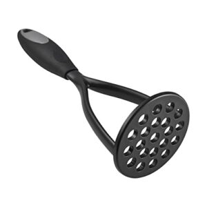 ksendalo multifunctional kitchen cooking tool – potato masher, avocado masher, bean masher - nonstick degradable nylon blade with comfortable rubber wrapped handle, degradable nylon blade, black