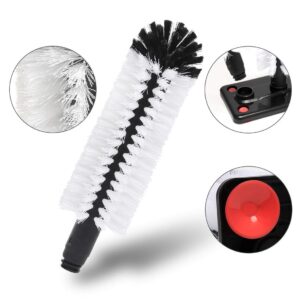 Water Bottle Cleaning Brush Glass Cup Washer with Suction Base 3 Head Bristle Brush for Beer Cup, Long Leg Cup, Red Wine Glass and More Bar Kitchen Sink Home Tools