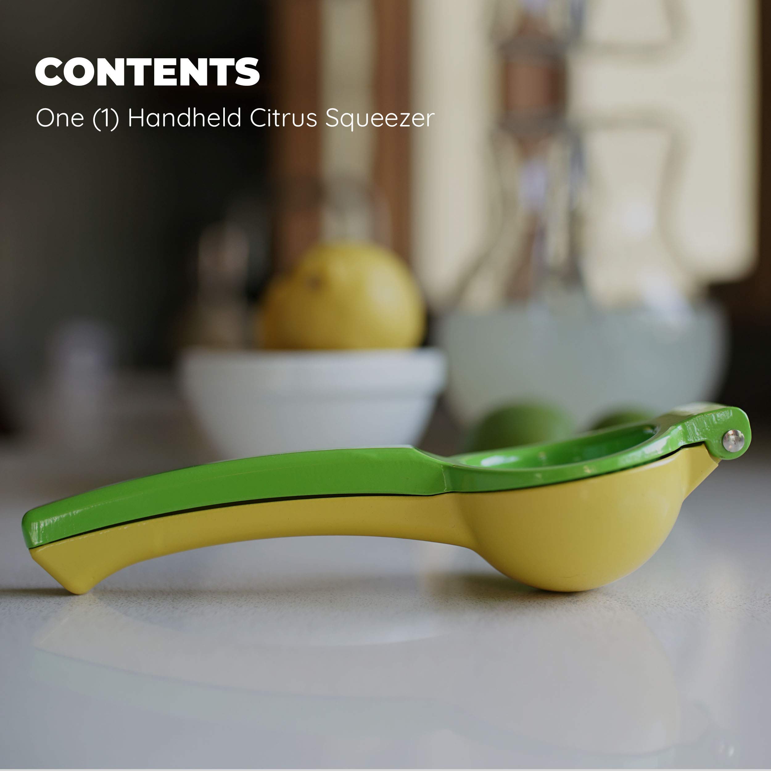 Culinary Elements Metal Lemon and Lime Squeezer: Manual Press, Easy to Use Citrus Juicer, Dishwasher Safe 1 pack