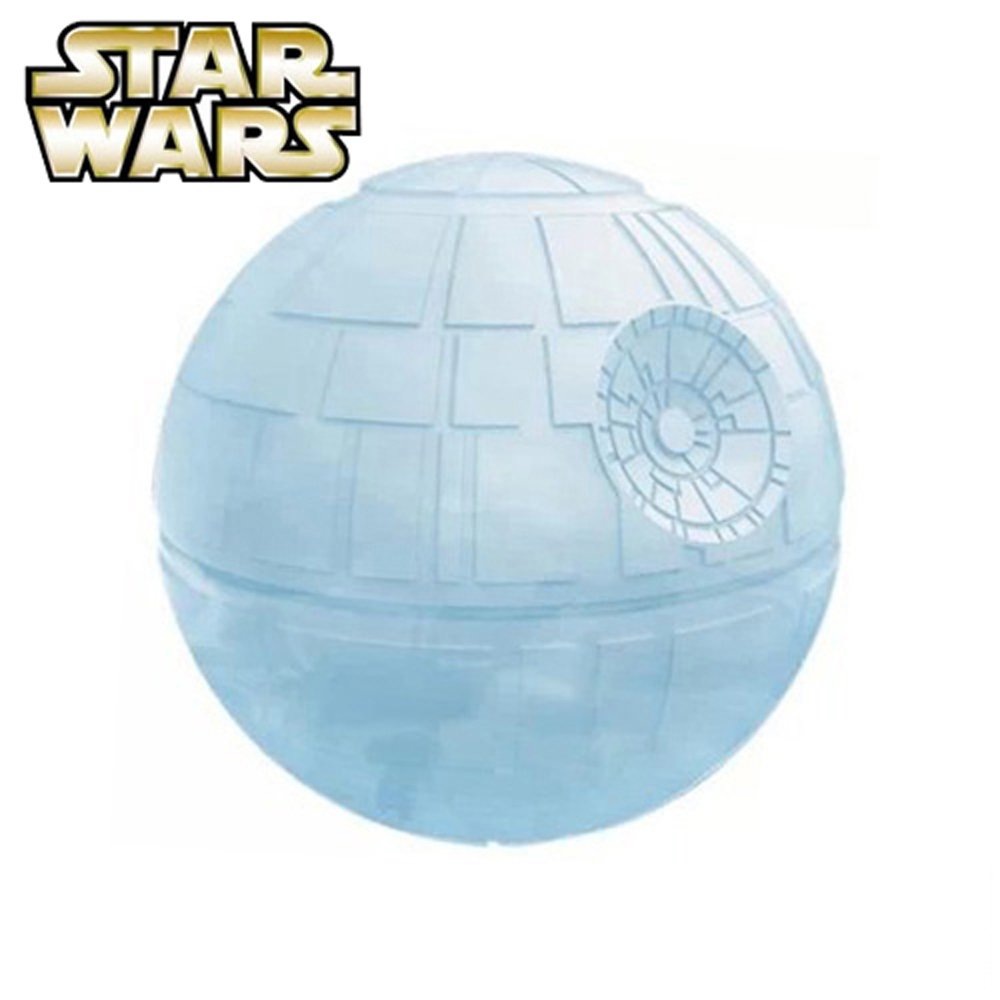 WllRun 2 Packs Star Wars Death Star Silicone Ice Cube Mold Tray,Chocolate Maker Tools,Ice Ball Shape for Drinks(Blue)