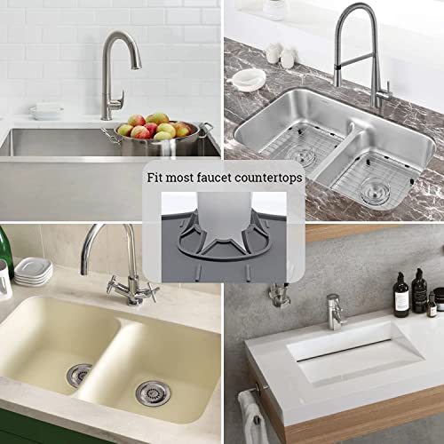 Kitchen Sink Splash Guard, Silicone Faucet Handle Drip Catcher Tray Mat, Sink Draining Pad Behind Faucet, Faucet Absorbent Mat, rying Mat for Kitchen Counter & Bathroom Kitchen Sink Splash Guard