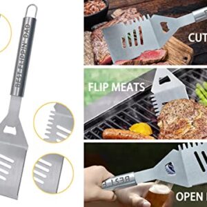 Birthday Gifts for Dad, Cool Bbq Grill Gift for Men Christmas Retirement Congratulations Get Well Soon, Unique Dad Gift from Daughter Son Kids, Gift for Men Stainless Steel Metal Tool Heavy Duty Set 4