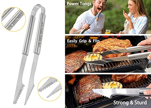 Birthday Gifts for Dad, Cool Bbq Grill Gift for Men Christmas Retirement Congratulations Get Well Soon, Unique Dad Gift from Daughter Son Kids, Gift for Men Stainless Steel Metal Tool Heavy Duty Set 4