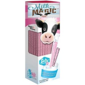 Strawberry & Chocolate Magic Milk Fun Straws 24 Each (2pk)