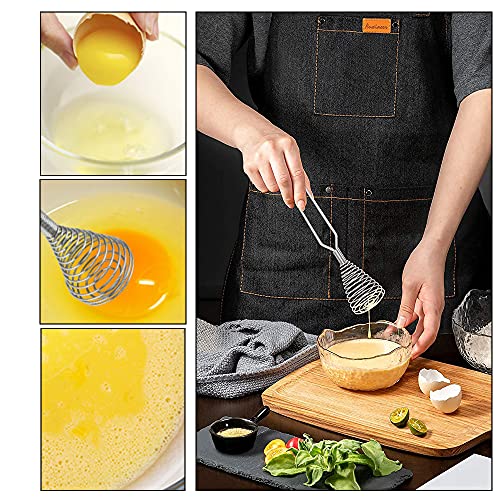 Stainless Steel Spring Coil Whisk Wire Whip Cream Egg Beater Gravy Cream Hand Mixer Kitchen Tool Accessories For Mixing, Blending, Beating, Stirring, Cooking