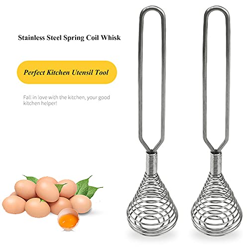 Stainless Steel Spring Coil Whisk Wire Whip Cream Egg Beater Gravy Cream Hand Mixer Kitchen Tool Accessories For Mixing, Blending, Beating, Stirring, Cooking