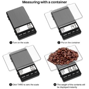 MAXUS Espresso Scale with Timer 1000g/0.1g Drip Coffee Scale, Small and Handy Barista Scale, Brew Drip Tray Coffee Scale, Backlit LCD for Fast and Accurate Reading, Convenient Digital Pocket Scale