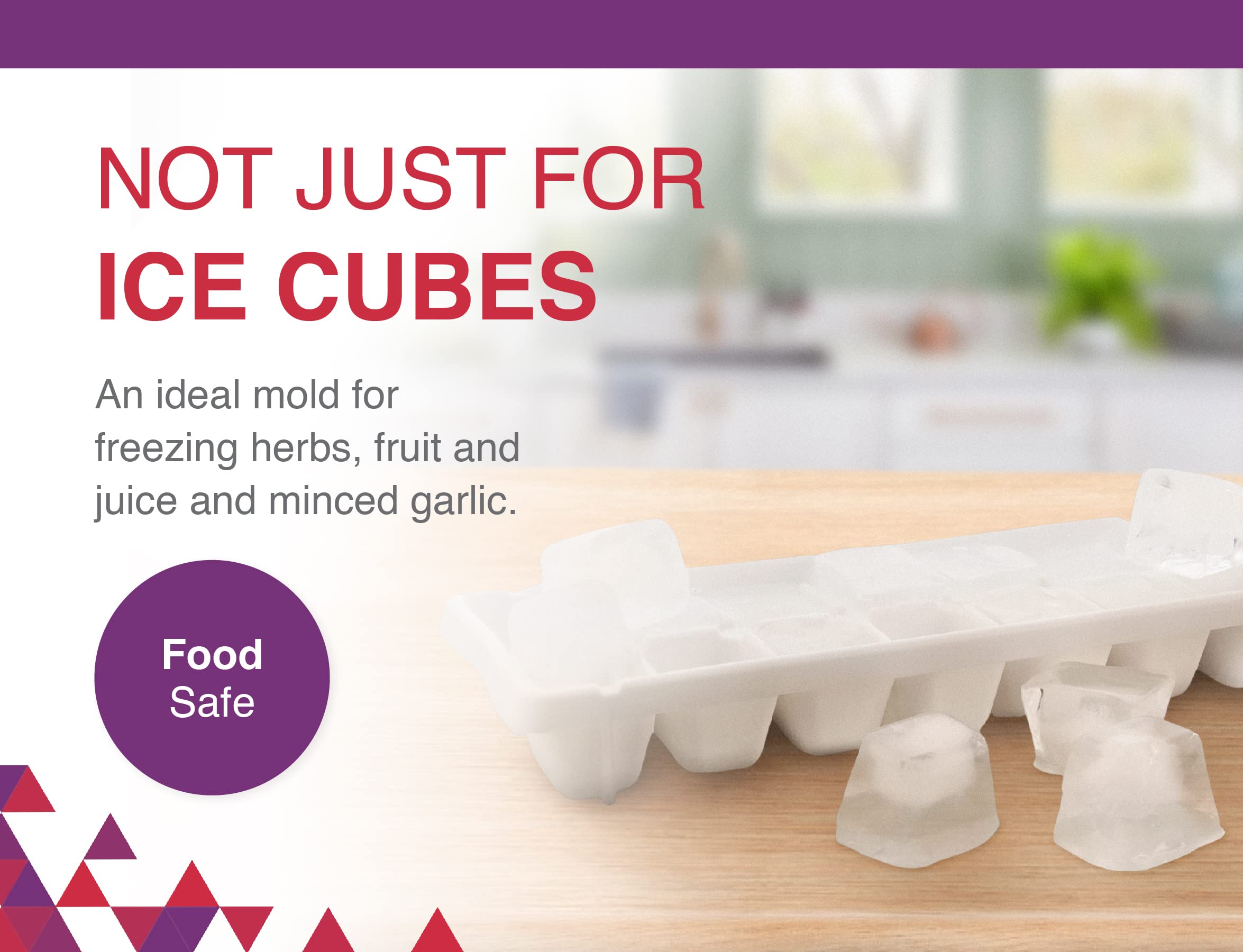 Arrow Home Products Plastic Ice Cube Trays for Freezer, 3 Pack - Made in the USA, BPA Free Plastic - 14 Classic-Size Ice Cubes Per Tray with Easy-Release Design - Stackable, Dishwasher Safe – White