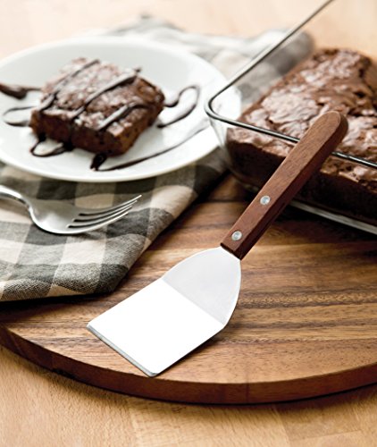 Fox Run - 5341 Fox Run Cookie/Brownie Spatula, 1 x 2.25 x 7 inches, Stainless Steel/Wood