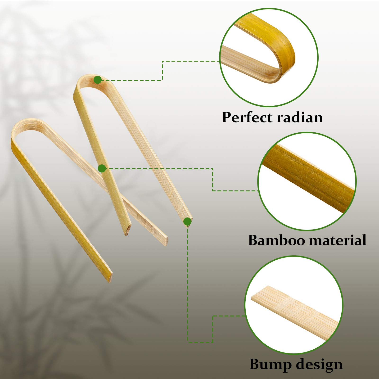 Mini Bamboo Tongs 4 Inch Long Toast Tongs Disposable Wooden Cooking Tongs Bamboo Cooking Utensils for Cooking Toast Bread Pickles Tea Supplies (90)