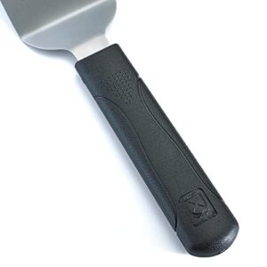 Mercer Culinary Millennia Mini Turner/Spatula, 2.5 Inch x 2.5 Inch Blade, Black Handle