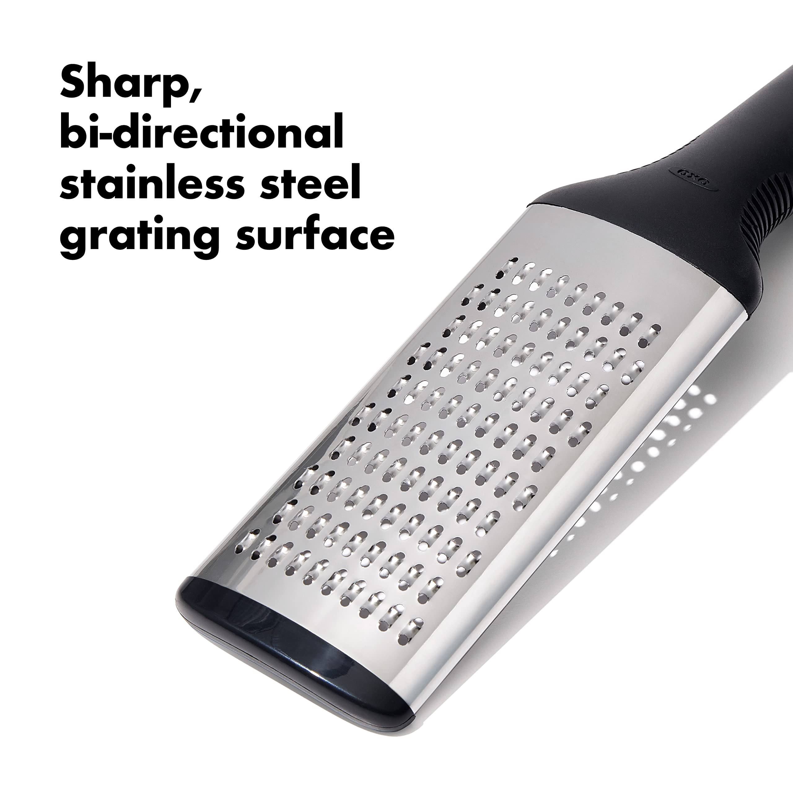 NEW OXO Good Grips Grater, Stainless Steel, Black