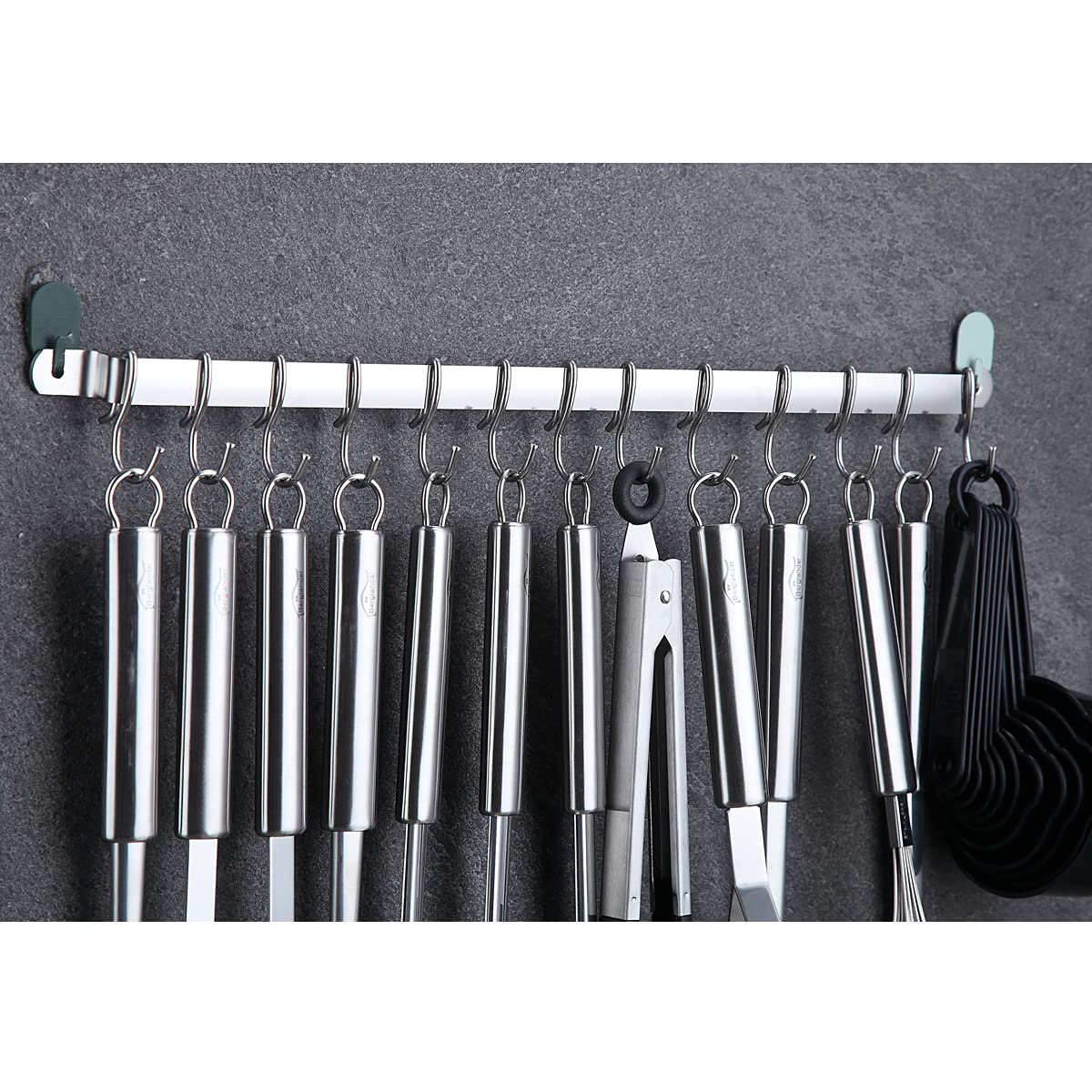 Berglander Kitchen Utensils Set 38 Pieces, Stainless Steel Cooking Utensils Set, Kitchen Gadgets Cookware, Kitchen Tool Set with Utensil Holder Rack And Hooks For Hanging Dishwasher Safe