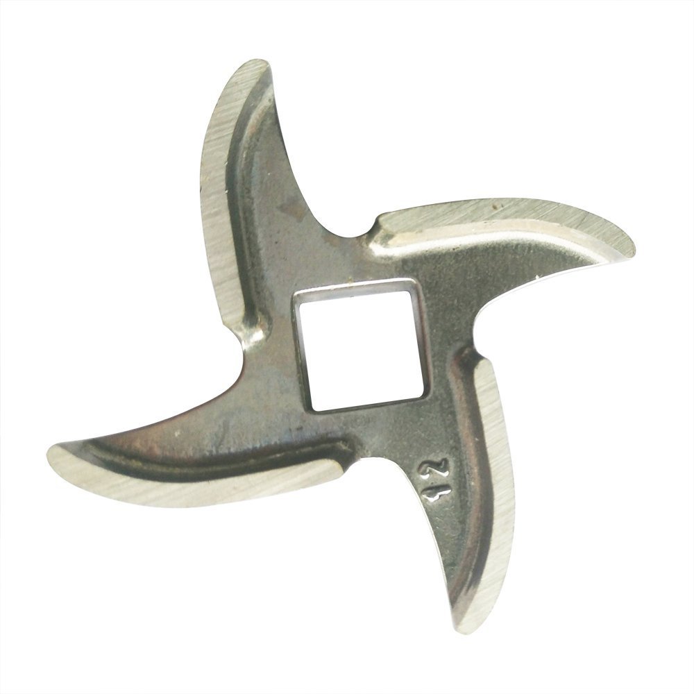 2 Pack #12 Meat Grinder Blade Stainless Steel Knife Cutter Replacement for Grinders, Please check the size and shape