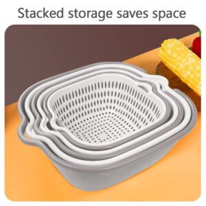 Washing Vegetable Baskets in The Kitchen Fruit Baskets Multi-layer Stackable Vegetable Sinks, Strainer and Washing Fruits and Vegetables Kitchen Colander Set