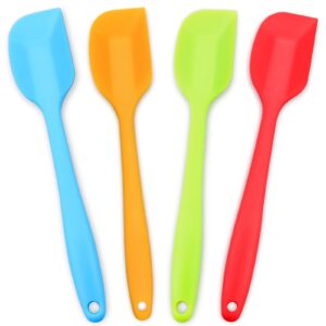 silicone spatula 4-piece set, heat-resistant spatulas, non-stick rubber spatulas with stainless steel core