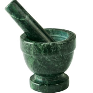 Fox Run Marble Mortar and Pestle, Green , 3"