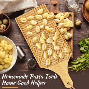 4 Pieces Gnocchi Board Gnocchi Pasta Board Wood Gnocchi Board Gnocchi Maker Garganelli Pasta Board Set with Rolls Pasta Making Tools for Pasta Maker Pasta Board Gnocchi Roller Kitchen Gift Ideas