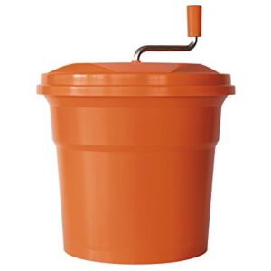 Dynamic E002 Commercial Manual Salad Spinner, 5 Gallon Capacity, SD92, Orange