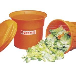 Dynamic E002 Commercial Manual Salad Spinner, 5 Gallon Capacity, SD92, Orange