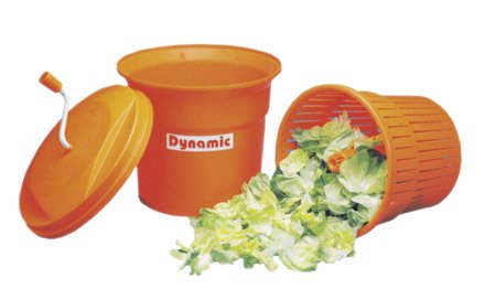 Dynamic E002 Commercial Manual Salad Spinner, 5 Gallon Capacity, SD92, Orange