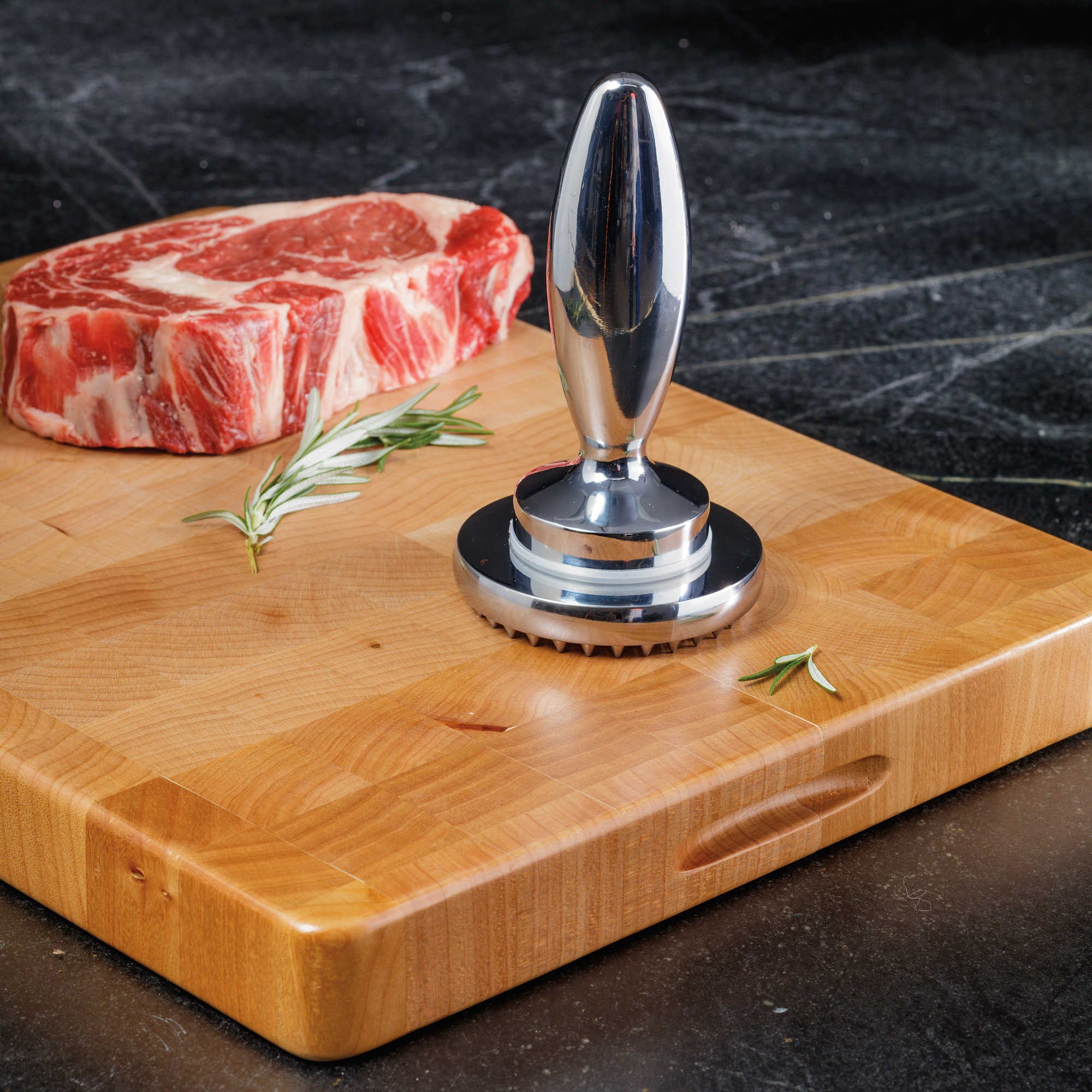 Reversible Meat Tenderizer and Pounder Dual Sided Meat Tenderizer Mallet Marinating Prep Tool