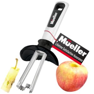 mueller premium apple corer - easy to use and durable core remover for pears, bell peppers, fuji, honeycrisp, gala and pink lady apples even cupcakes – surgical stainless