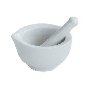 porcelain mortar and pestle, spice garlic herb grinder,mixing grinding bowl, crusher set,kitchen tools- 3.2inch