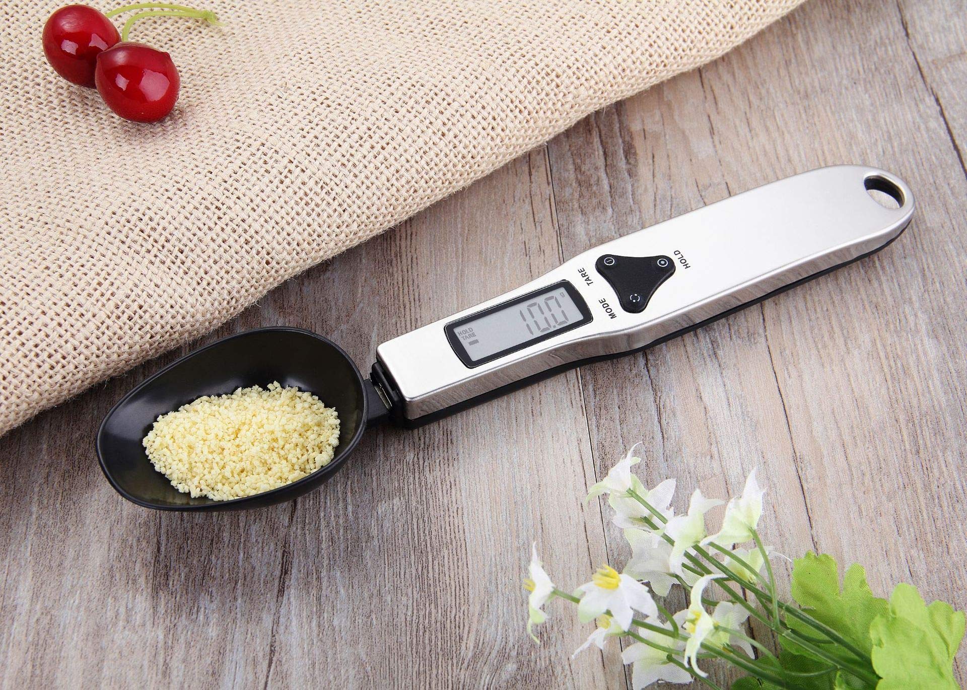 JOYIT Digital Spoon Scale 500g/0.1g - Stainless Steel Food Measuring Scale, Small Baking Scale with LCD Display