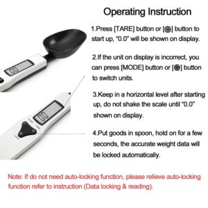 JOYIT Digital Spoon Scale 500g/0.1g - Stainless Steel Food Measuring Scale, Small Baking Scale with LCD Display