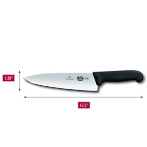 Victorinox Swiss Army 5.2063.20-X14 Fibrox Chef's Knife Black 8 in