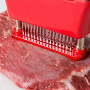 Chef-Master Meat Tenderizer Tool, Stainless Steel Sharp Needle Blade Tenderizer Tool for Beef, Chicken, Turkey, Pork, Fish, Professional Tenderizing Machine Cooking Set,