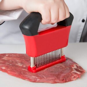 Chef-Master Meat Tenderizer Tool, Stainless Steel Sharp Needle Blade Tenderizer Tool for Beef, Chicken, Turkey, Pork, Fish, Professional Tenderizing Machine Cooking Set,