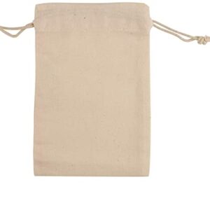 KUPOO 50PS Cotton Bags Cotton Muslin Bags Drawstring Muslin Bag for Wedding Party Favor and DIY Craft (5x7 Inch)