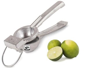 genuine made in mexico lemon squeezer premium cast aluminum lemon lime squeezer, heavy duty, manual press lime juicer and citrus press, commercial grade, exprimidor de limon (2.4") (large)