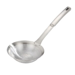 skimmer ladle skimmer spoon 304 stainless steel skimmer 14.5 ln for cooking frying skimming colander/strainer stainless steel kitchen tools