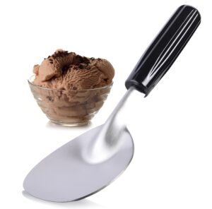 ice cream spade - stainless steel ice cream paddle for hard or creamy ice cream - ice cream scoop with comfortable plastic handle - heavy duty strong, durable bend proof ice cream scooper