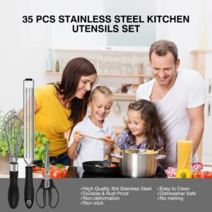 18/8 stainless steel kitchen utensils set, kitchen gadgets cooking tools, kitchen baking and pastry tool set, scissors,Peeler,Zester,Kitchen Tongs,Whisk,Measuring Spoons,Dough Blender,Pastry Brush