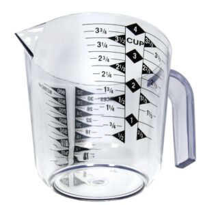 chef craft select plastic measuring cup, 4 cup, clear