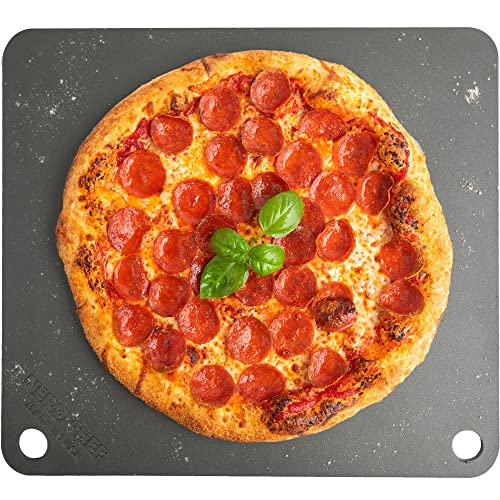 NerdChef Steel Stone - High Performance Pizza Baking | Made in USA (14.5" x 16" x 1/4") - (.25" Thick - Standard)