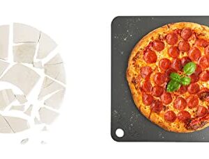 NerdChef Steel Stone - High Performance Pizza Baking | Made in USA (14.5" x 16" x 1/4") - (.25" Thick - Standard)